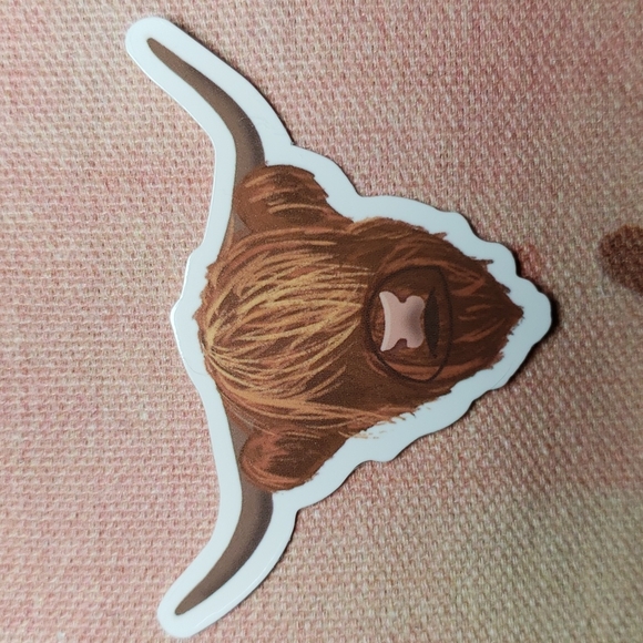 Office | O Highland Cow Sticker Western Farmhouse Decor Highland Cattle ...